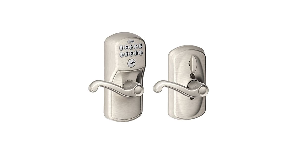 Schlage FE595PLY619MERRF Flex Lock Keypad Entry Lock Leverset with ...
