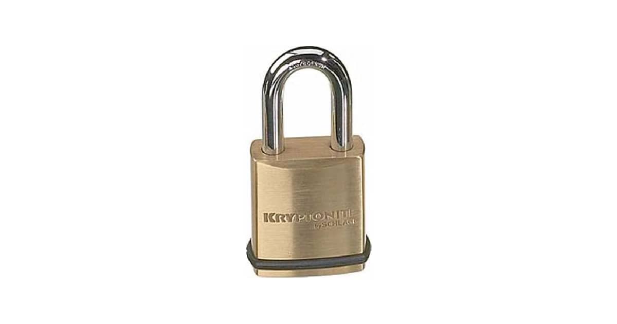 Schlage KS23D2300 Brass Padlock from the 23 Series | Ferguson Home
