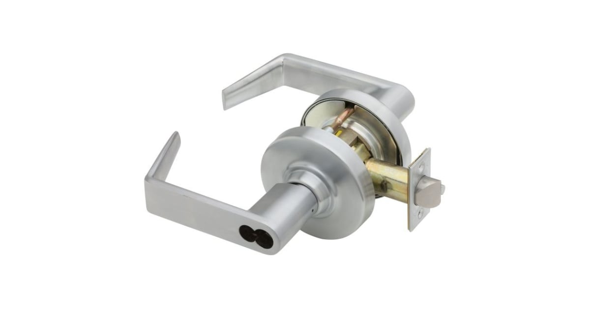 Schlage ND53JRHO626 Rhodes Single Cylinder Keyed Entry Door Lever Set ...