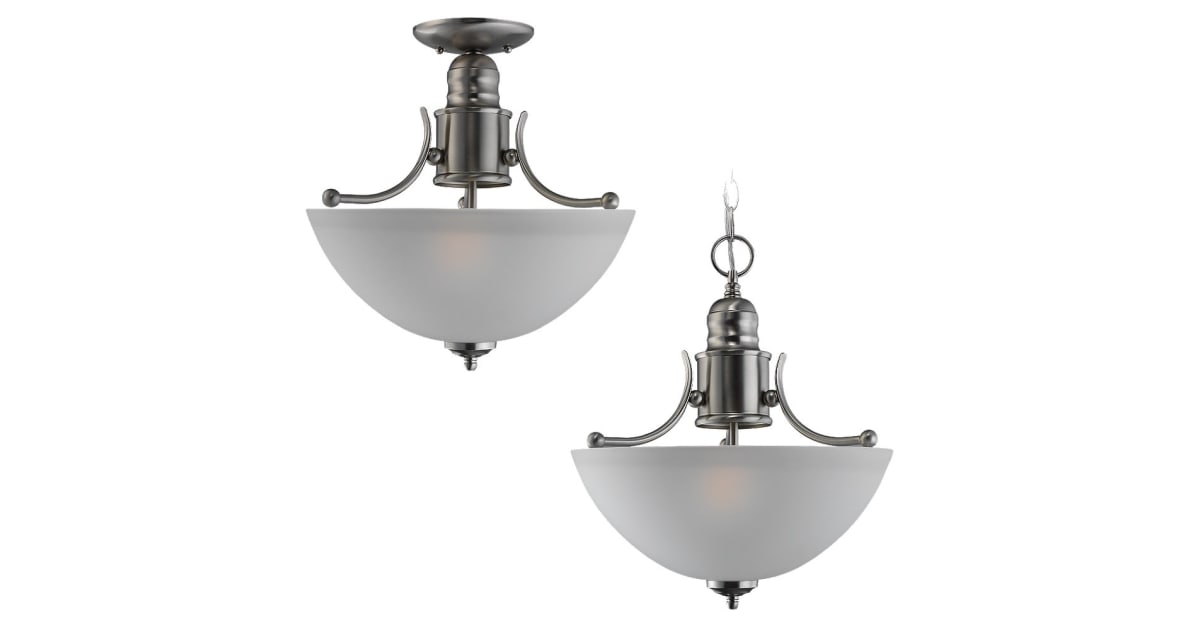 Sea Gull Lighting 77225-962 Linwood 2 Light Semi-Flush Ceiling Fixture ...