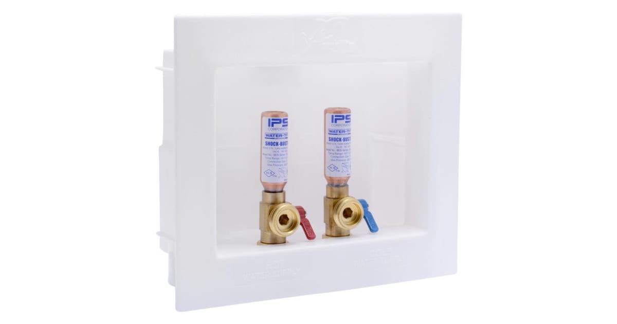 SharkBite 25099 1/2" SB x 3/4" MHT Washing Machine Outlet Box with ...