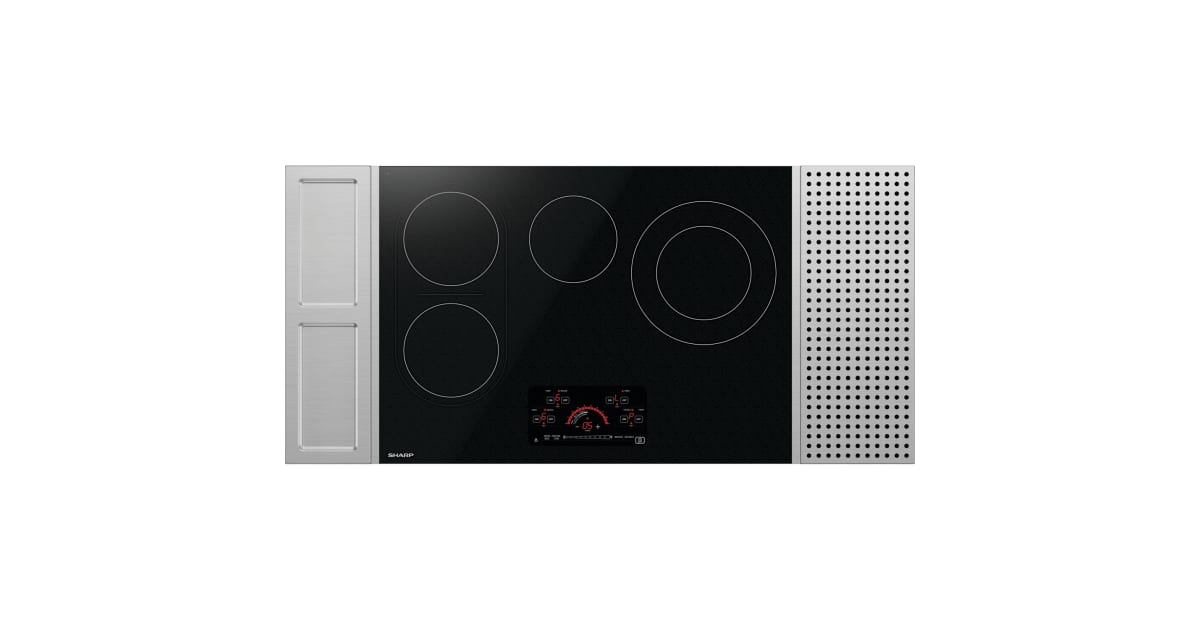 Sharp SCR3042FB 30 Inch Wide 4 Burner Electric Cooktop with Side ...