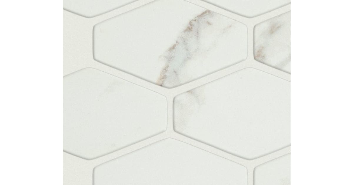 Shaw 487TS-00150 Dreamscape - 2" x 4" Hexagon Wall Tile - Glossy Visual ...