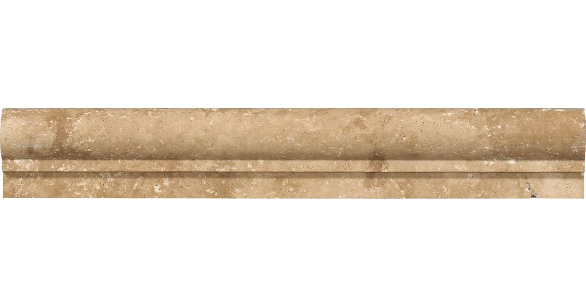 Shaw CS29H-00700 Briarcliff Chair Rail Noce - 2" x 12" Honed Natural ...