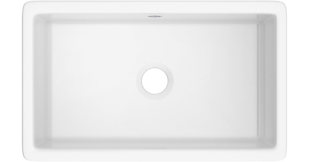 Shaws UM3018WH Shaker 30" Undermount Single Basin Fireclay Kitchen Sink ...