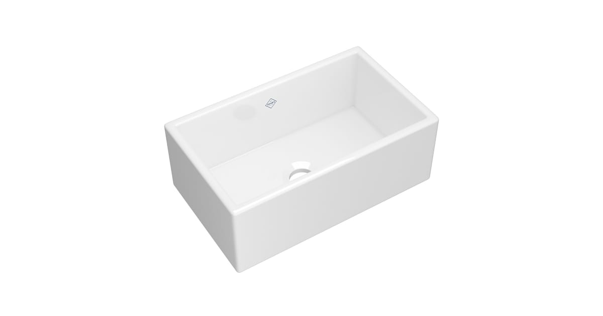 Shaws MS3018WH Shaker 30" Farmhouse Single Basin Fireclay Kitchen Sink ...