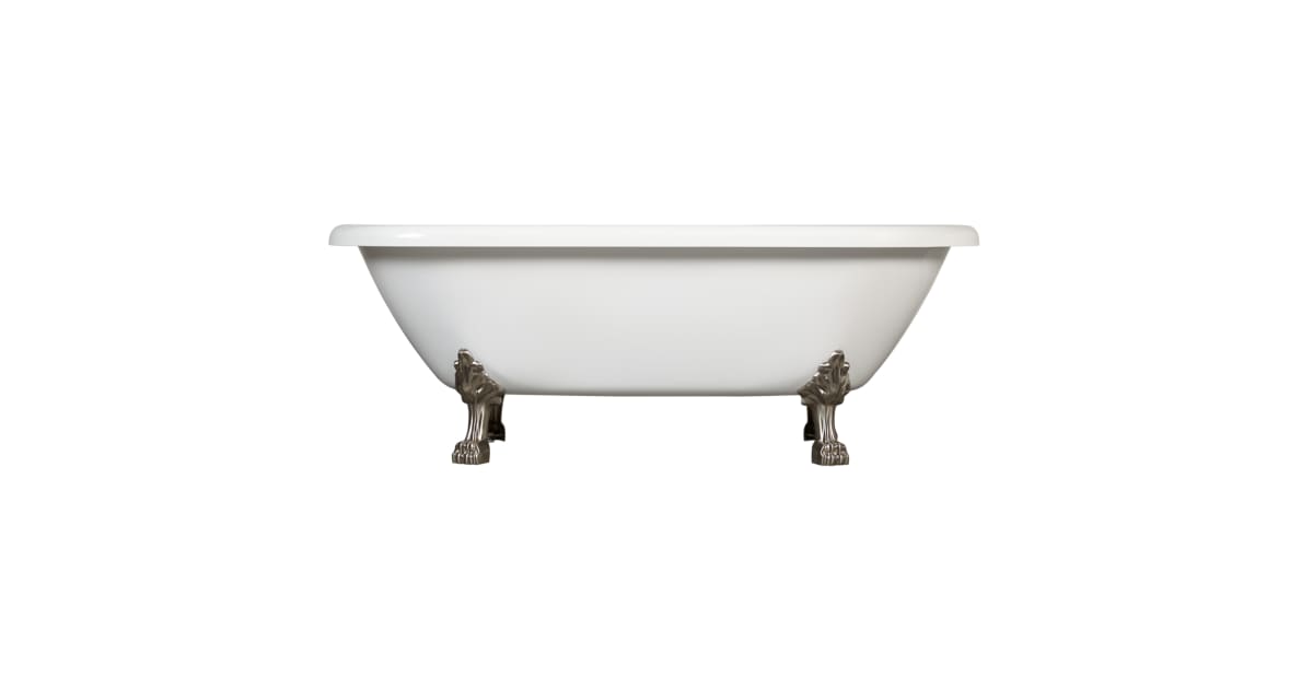 Signature Hardware 285490 Audrey 59" Acrylic Soaking Clawfoot Tub with ...