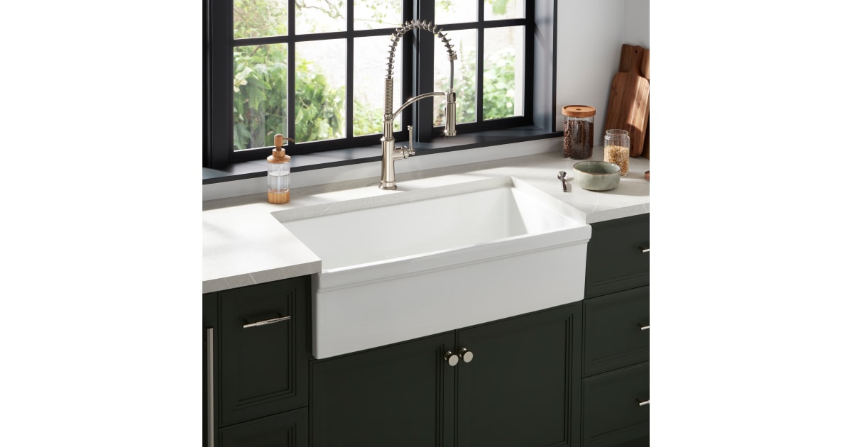 Signature Hardware 485657 Gallo 33" Farmhouse Single Basin Fireclay ...