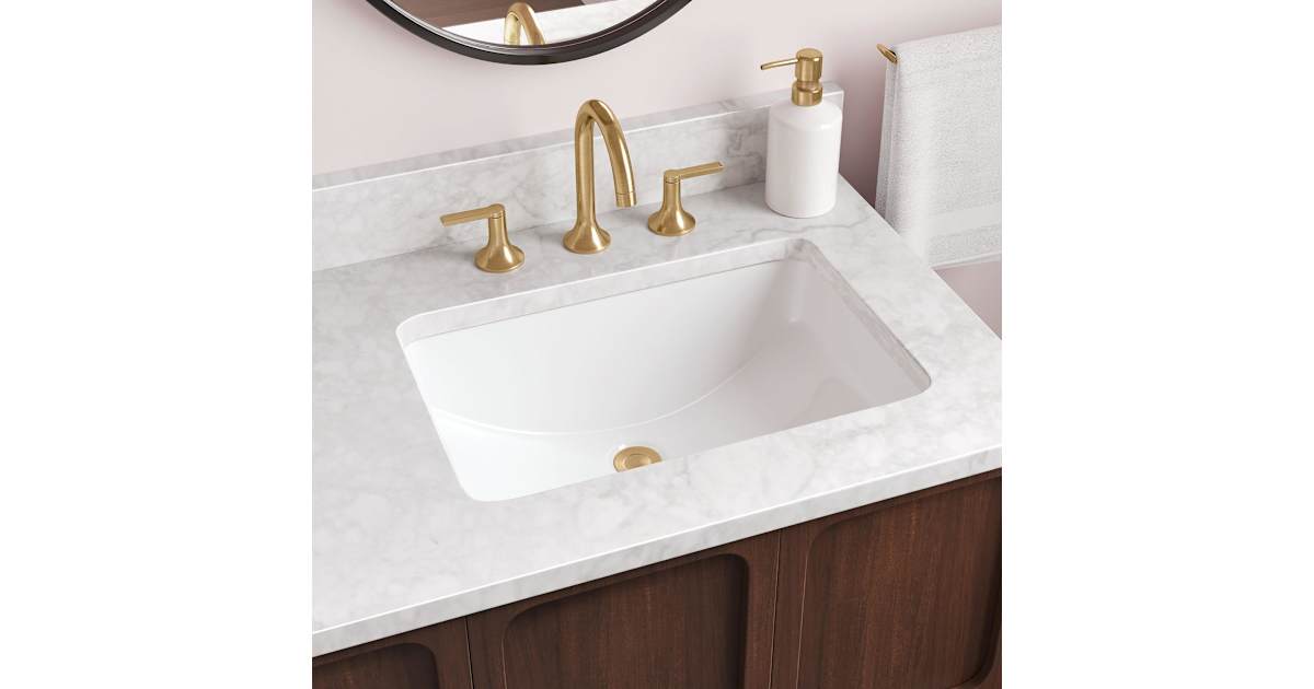 Signature Hardware SHU2114WH Myers 23" Porcelain Undermount Bathroom ...