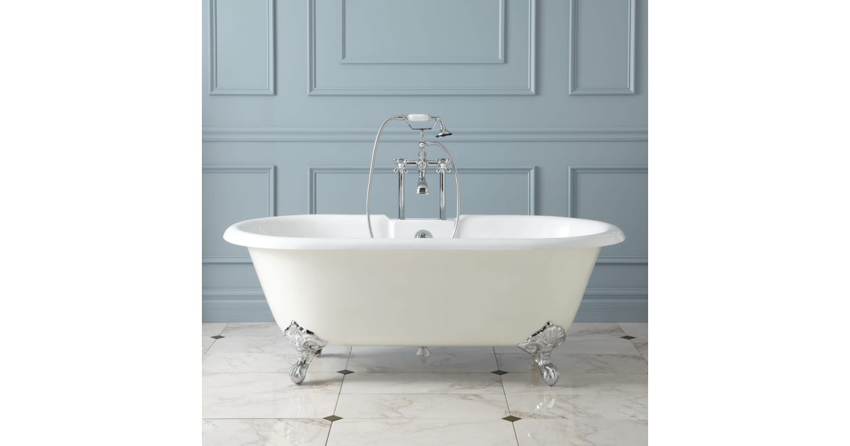 Signature Hardware 113999 Ralston 61" Cast Iron Soaking Clawfoot Tub ...