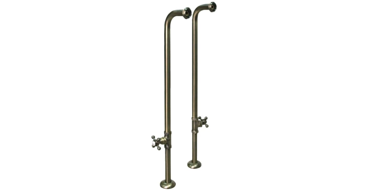Signature Hardware 194993 Freestanding 34-1/2" Tub Supply Lines with ...
