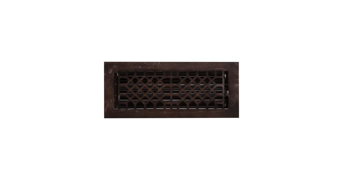 Signature Hardware 212326 Bronze Floor Register - 4" x 12" | Ferguson Home