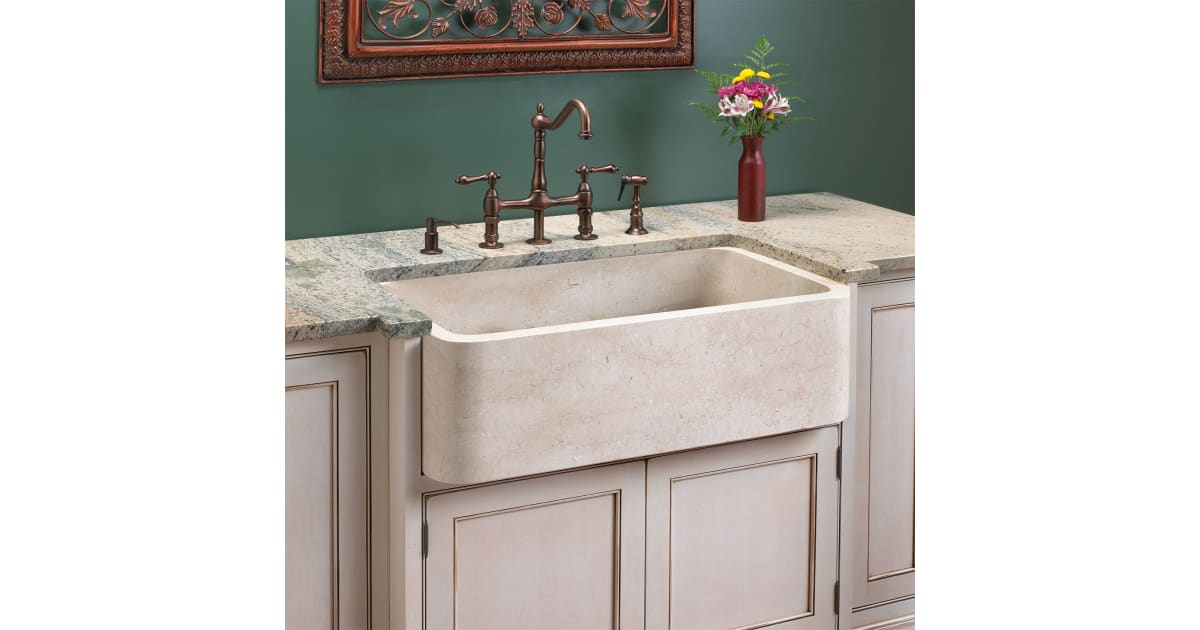 Signature Hardware 228962 30" Farmhouse Single Basin Marble Kitchen ...