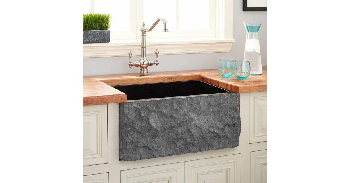 Signature Hardware 228972 24" Single Basin Granite Farmhouse Sink for ...
