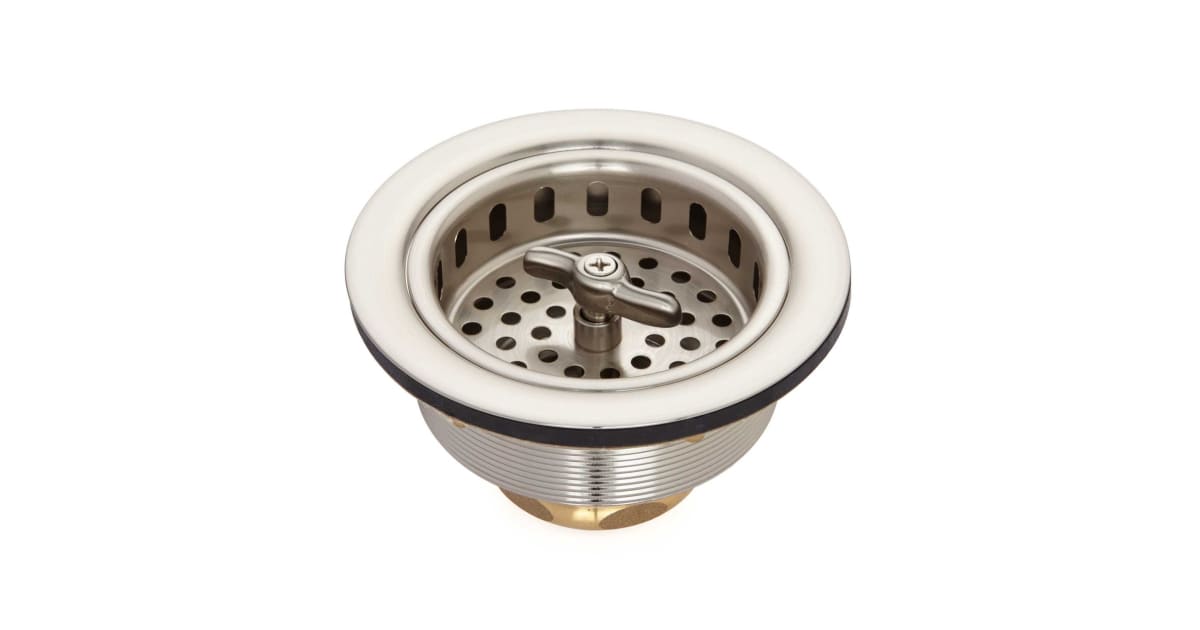 Signature Hardware 213961 3-1/2" Wing Nut Basket Strainer for Sinks up ...