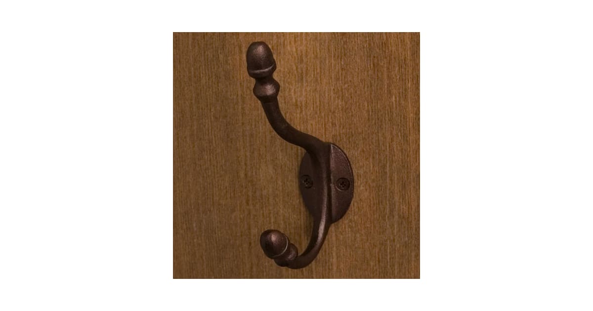 Signature Hardware 247501 1-1/4 Inch Wide Double Coat and Hat Hook ...