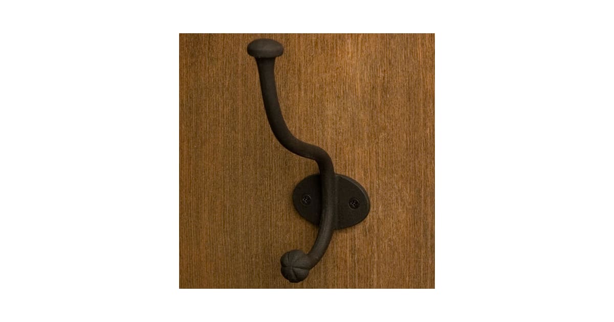 Signature Hardware 247563 Button 2 Inch Wide Double Coat and Hat Hook ...