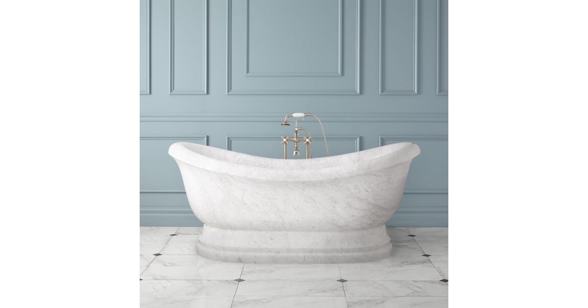 Signature Hardware 251537 Hadrian 72" Natural Stone Soaking ...