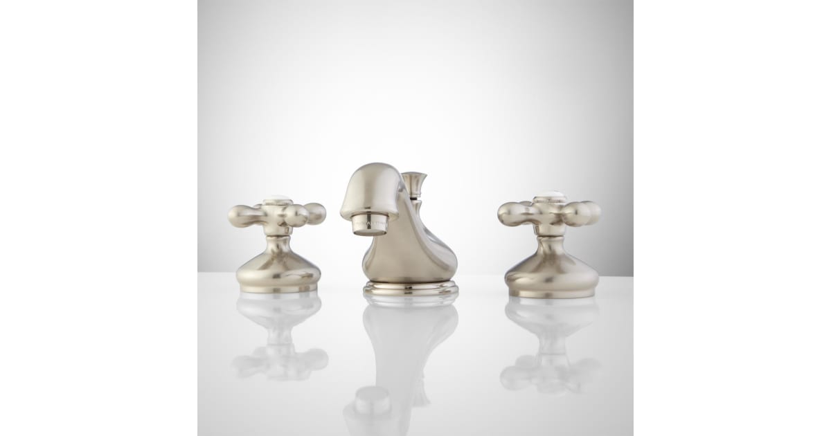 Signature Hardware 267936 Teapot Widespread Bathroom Faucet with Metal ...