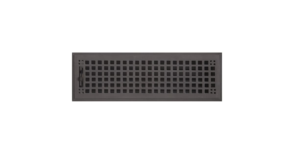 Signature Hardware 282241 Mission Bronze Floor Register - 4" x 14 ...