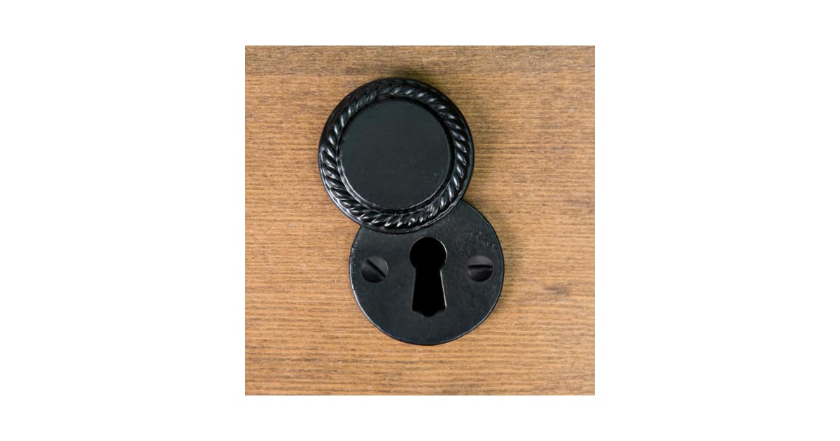 Signature Hardware 282783 Hand-Forged Iron Rope Keyhole Escutcheon ...