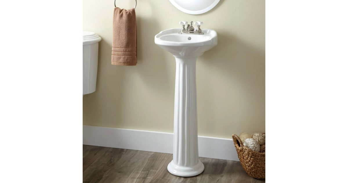 Signature Hardware 285676 Victorian 15-1/4" Porcelain Pedestal Bathroom ...