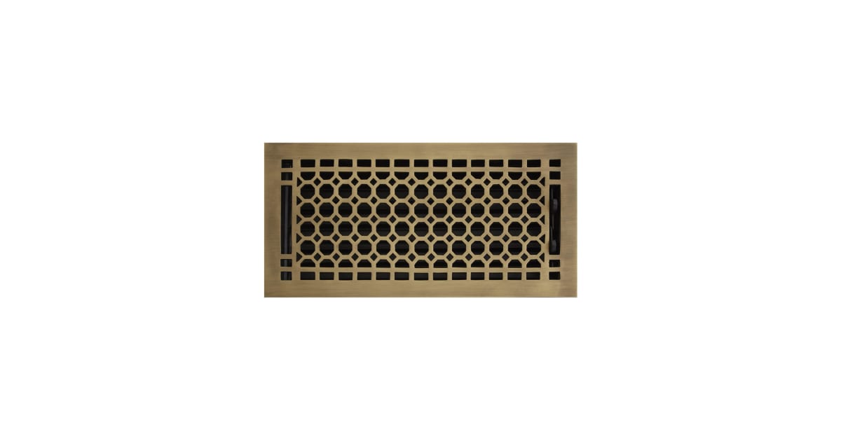 Signature Hardware 301643 Honeycomb Brass Floor Register - 6" x 10" (6 ...