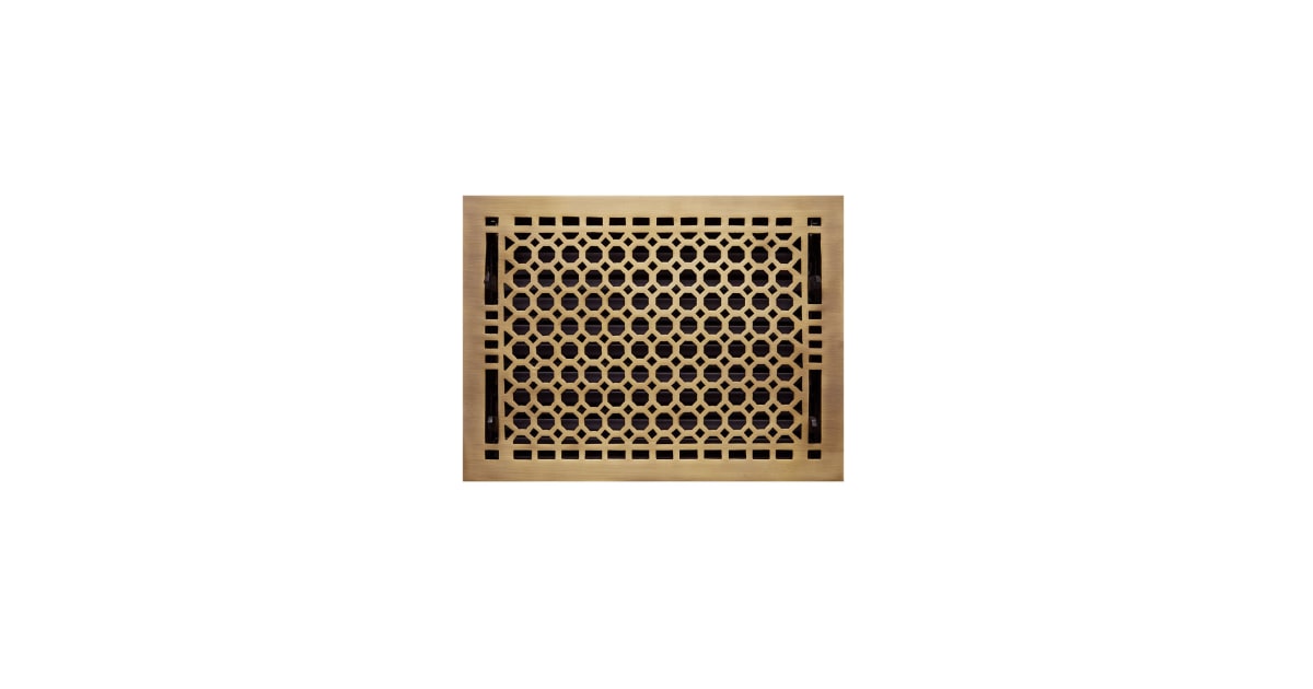 Signature Hardware 301685 Honeycomb Brass Floor Register - 9" x 12" (10 ...