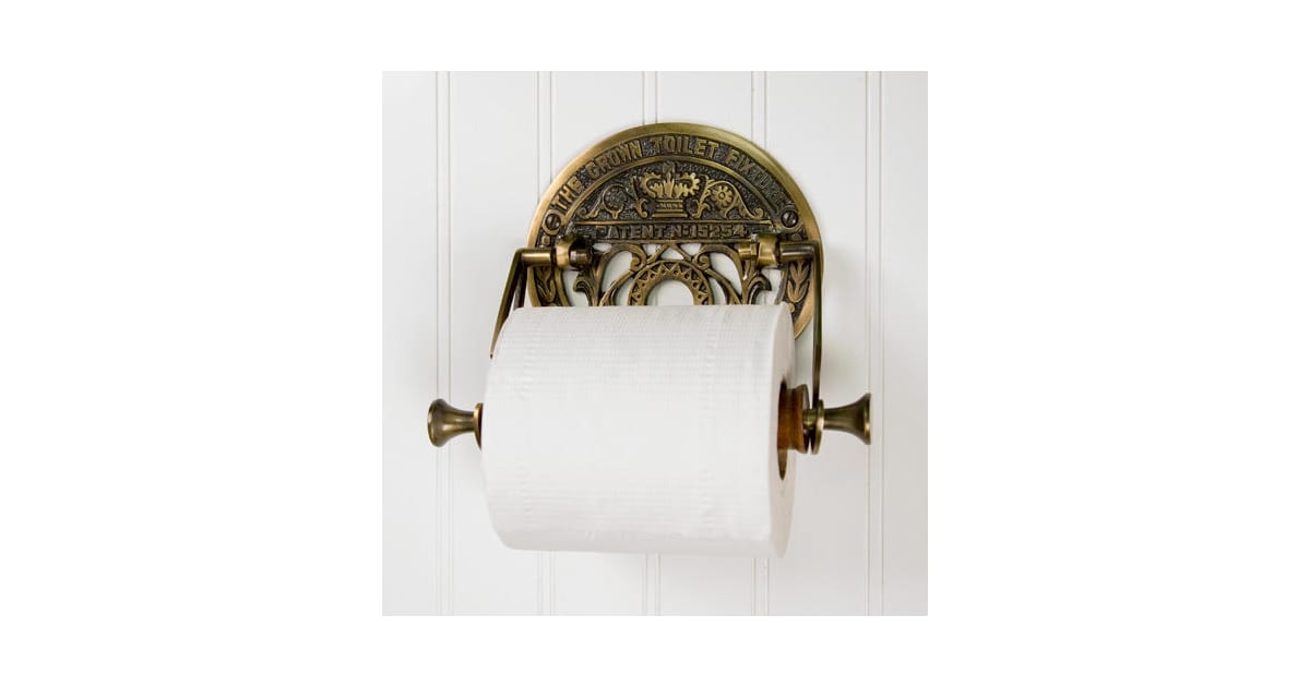 Signature Hardware 302788 Crown Wall Mounted Spring Bar Toilet Paper ...