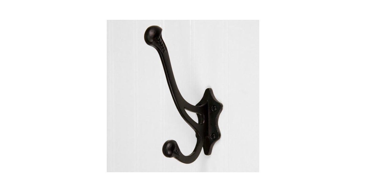 Signature Hardware 302818 1-5/8 Inch Wide Double Coat and Hat Hook ...