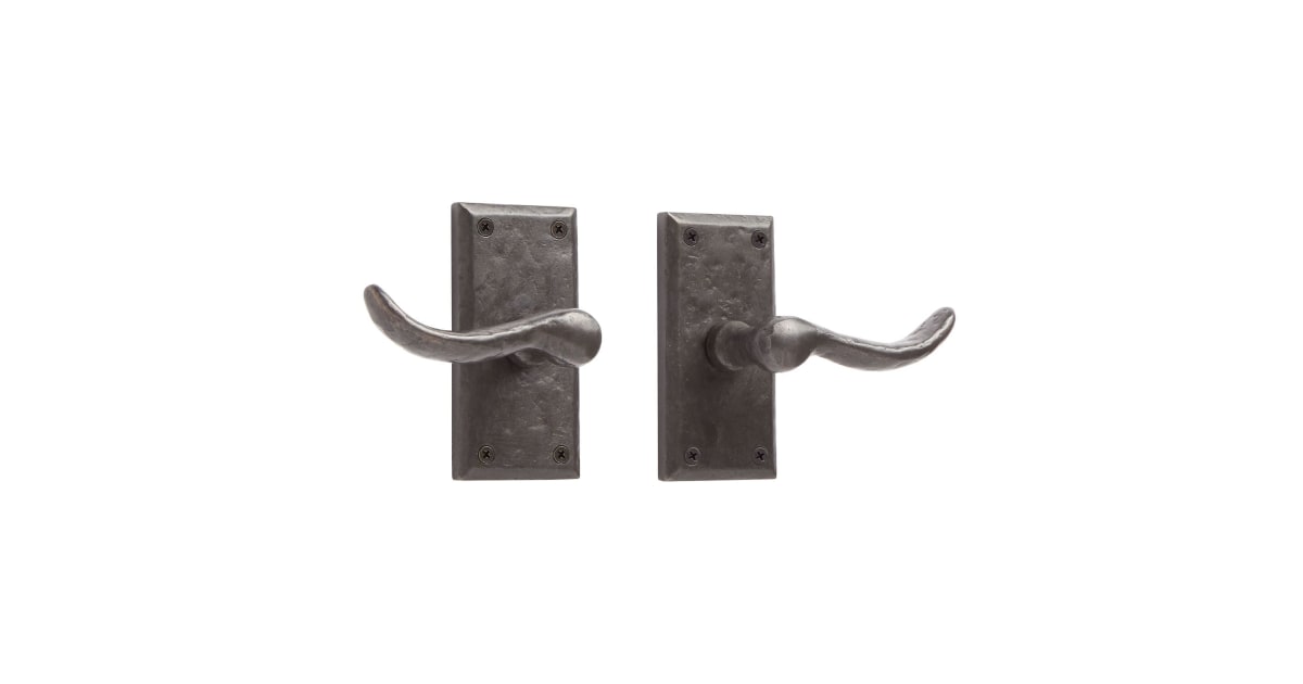 Signature Hardware 313423 Duncan Dummy Door Lever Set with Rectangular ...