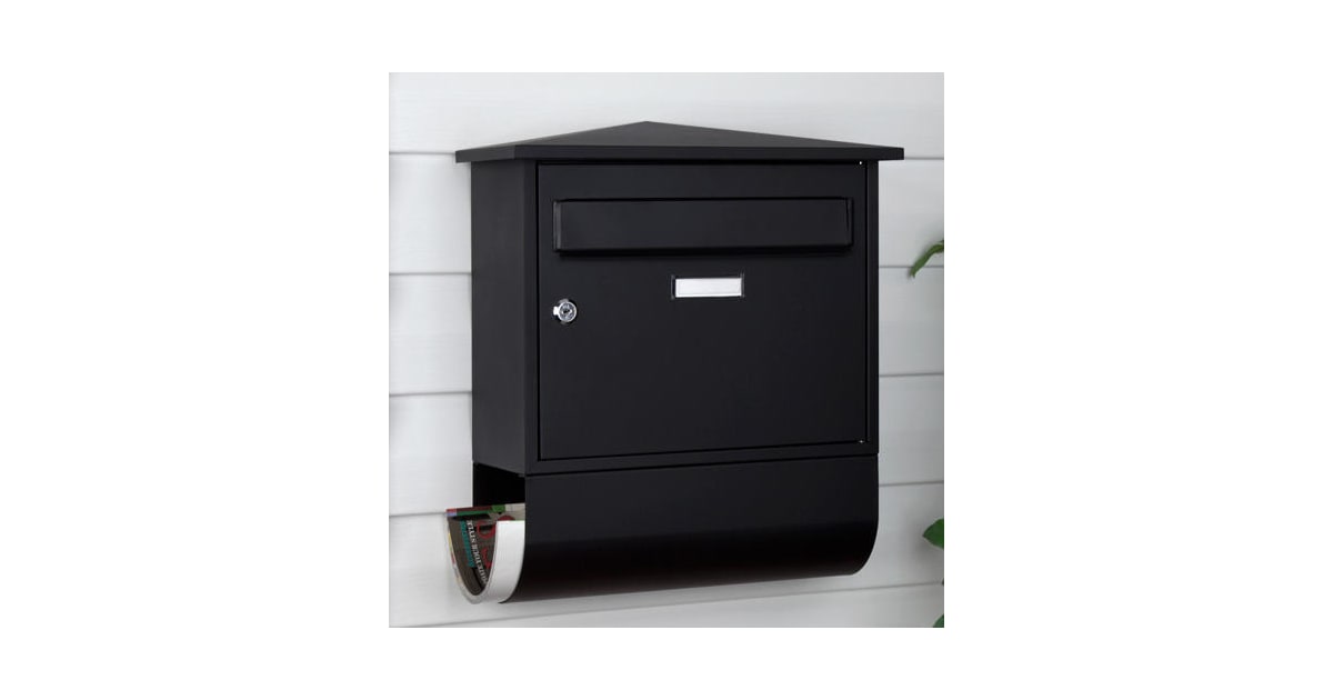 Signature Hardware 327191 Castle Wall Mounted Locking Mailbox ...
