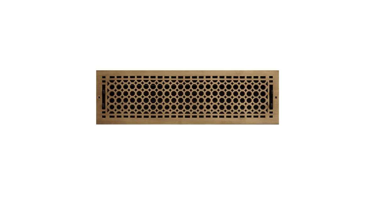 Signature Hardware 327339 Honeycomb Brass Wall Register - 6"x30" (6-7/8 ...