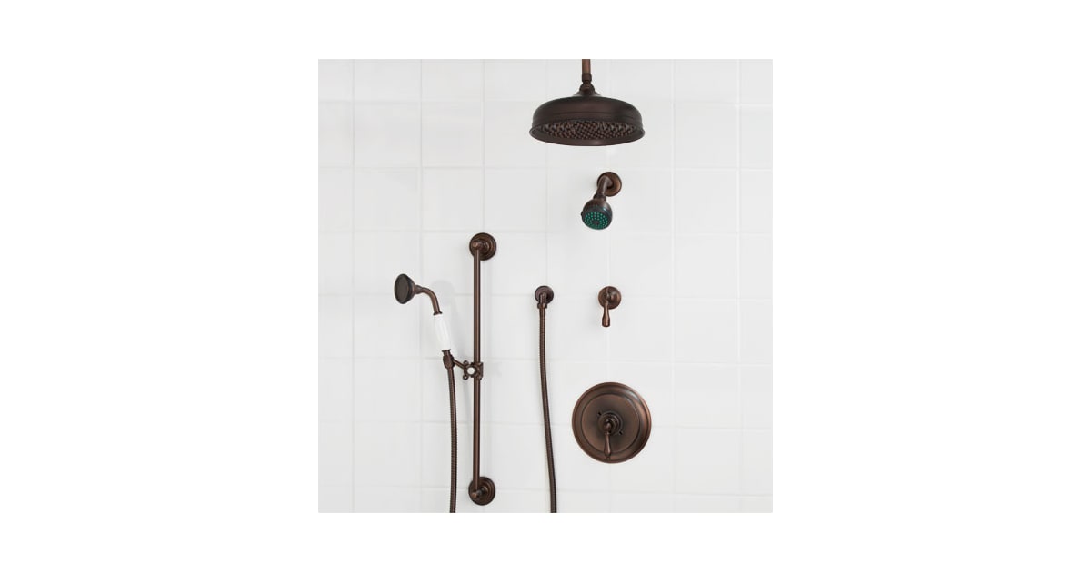 Signature Hardware 330730 Pressure Balance Shower System - 10" Rainfall ...