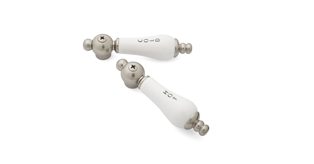 Signature Hardware 340718 Porcelain Lever Handles with Decorative Ball ...