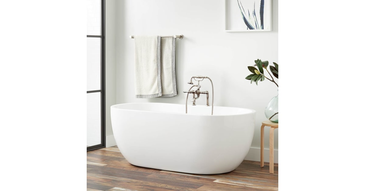 Signature Hardware 340842 Boyce 56" Acrylic Soaking Freestanding Tub ...