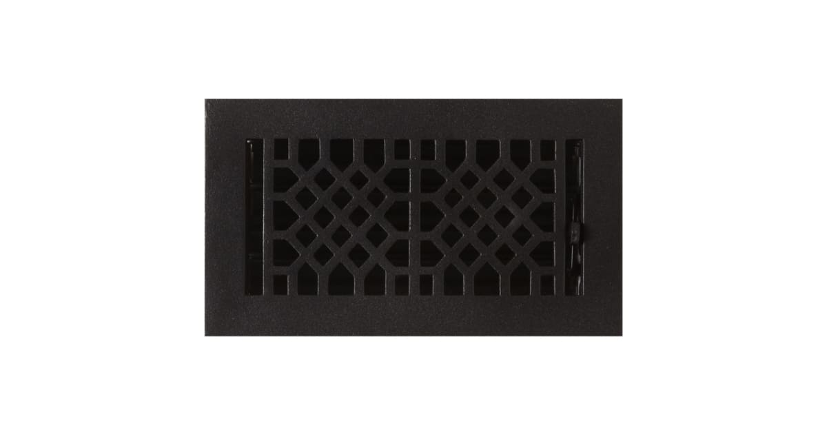 Signature Hardware 344761 Antique Cast Iron Floor Register - 4" x 8 ...