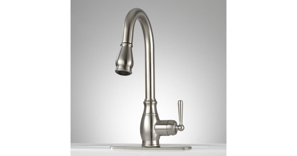 Signature Hardware 356024 Withrow Pull-Down Kitchen Faucet with Deck ...