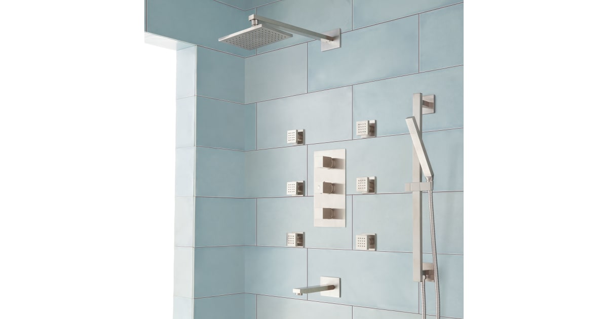 Signature Hardware 379996 Onassis Thermostatic Tub and Shower System ...