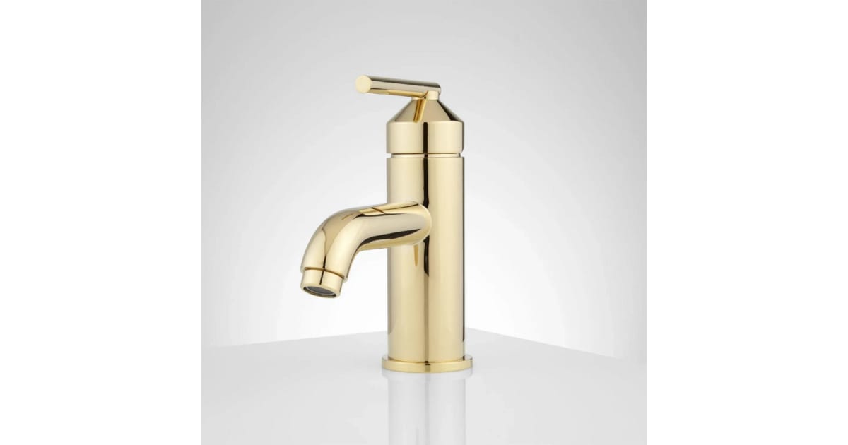 Signature Hardware 389495 Engle Single Hole Bathroom Faucet with Pop-Up ...