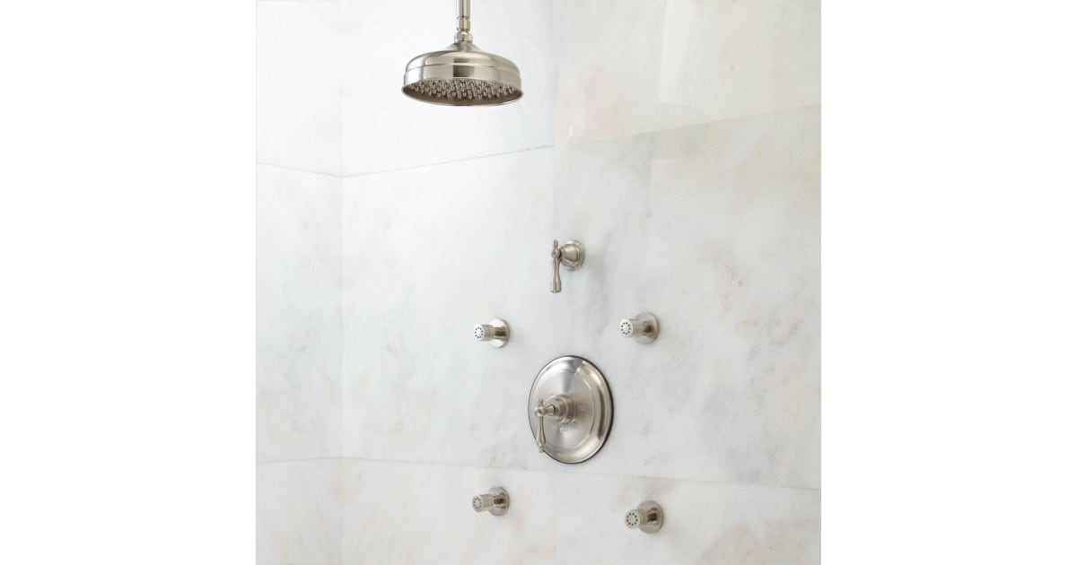 Signature Hardware 393131 Glenly Pressure Balanced Shower System with 8 ...