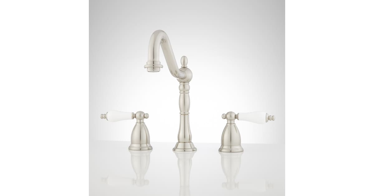 Signature Hardware 394339 Victorian 1.2 GPM Widespread Bathroom Faucet ...