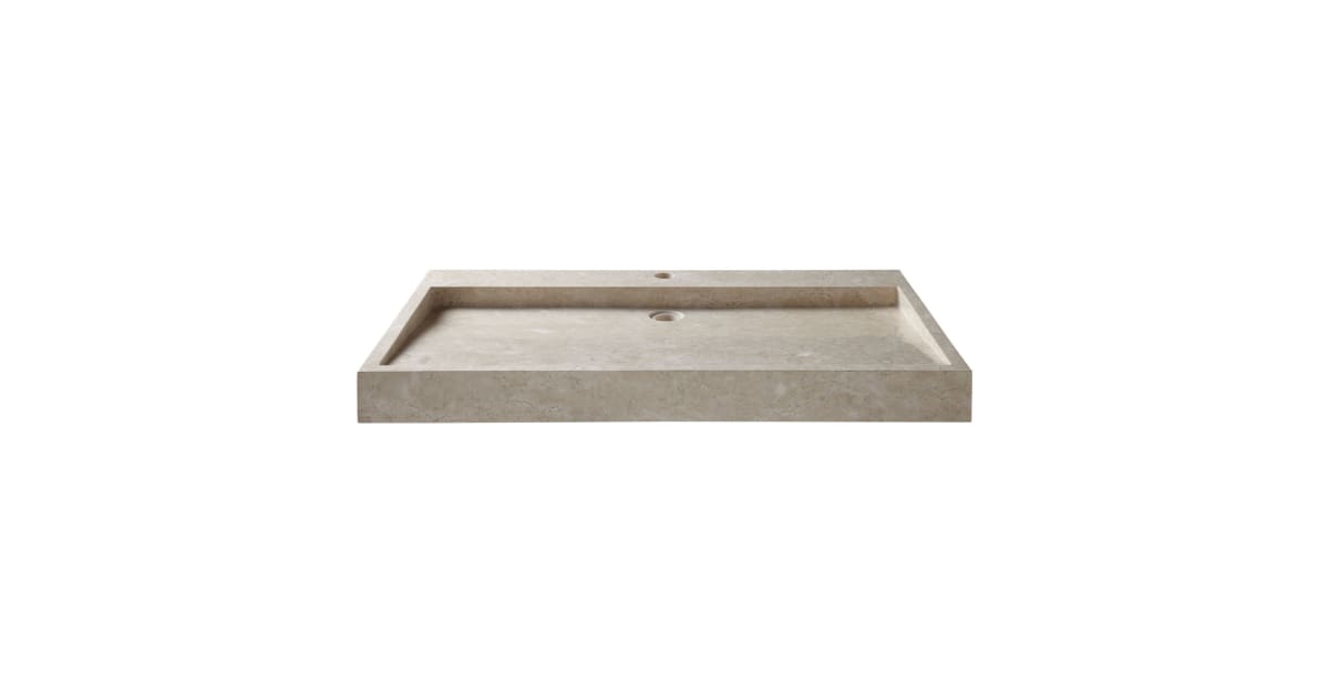 Signature Hardware 394353 37" Marble Trough Bathroom Sink | Build.com