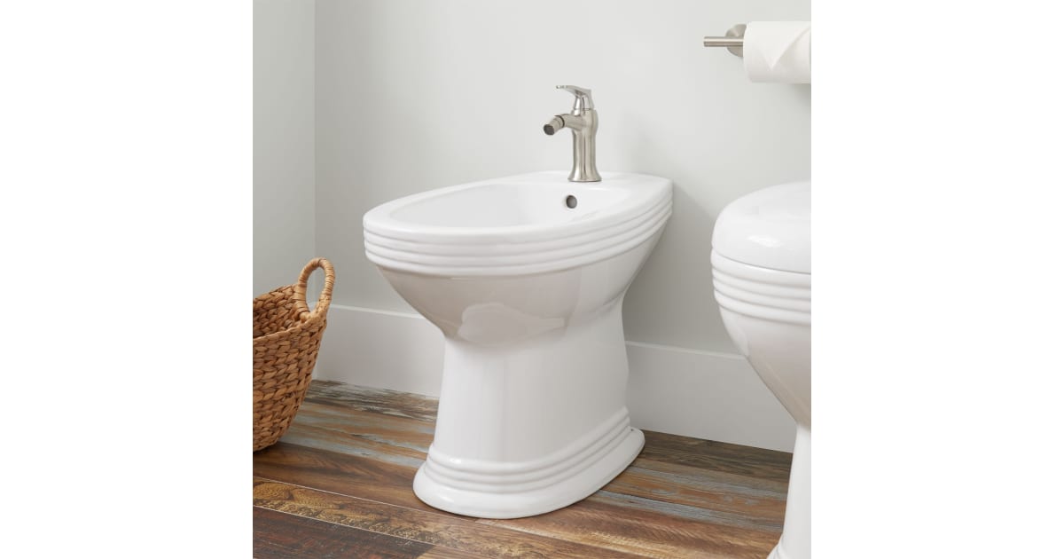 Signature Hardware 398588 Johan Floor Mounted Horizontal Spray Bidet ...