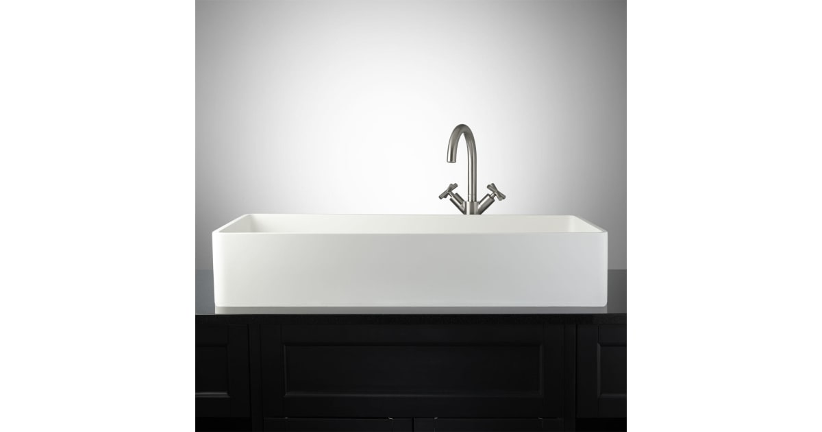 Signature Hardware 398741 Capella 32" Resin Vessel Bathroom Sink ...