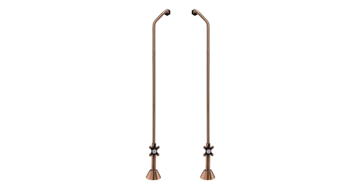 Signature Hardware 400891 Freestanding Offset Tub Supply Lines with ...
