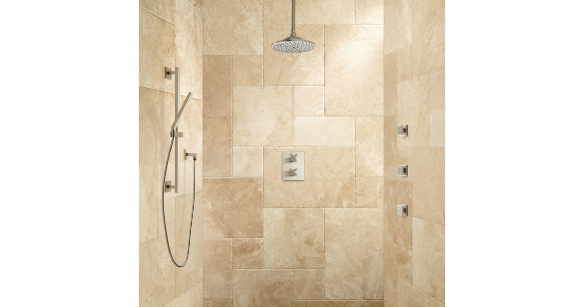 Signature Hardware 403284 Deniau Thermostatic Shower System - 12 ...