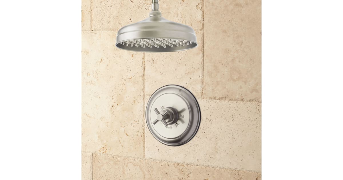 Signature Hardware 403326 10" Lambert Nozzle Shower Set - Modern Cross ...