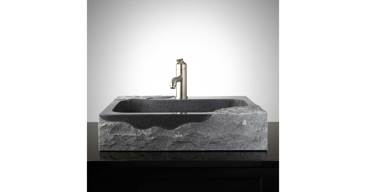 Signature Hardware 411900 22" Granite Vessel Bathroom Sink with 1 ...