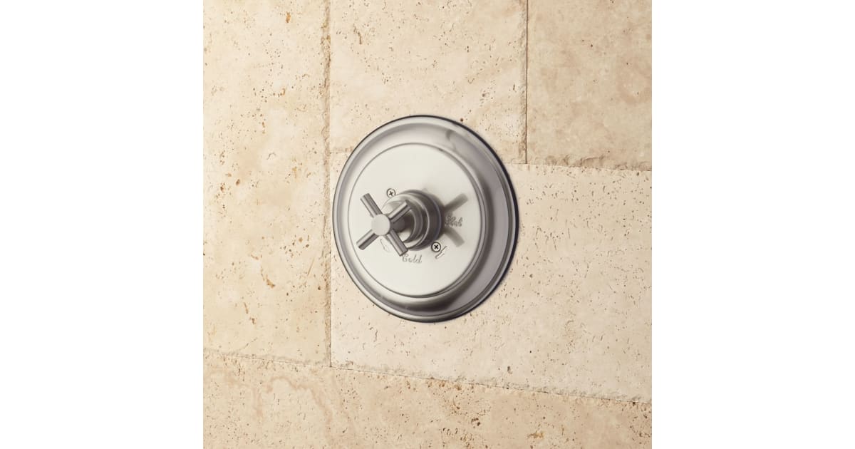 Signature Hardware 412388 Pressure Balance Shower Valve with Cross ...